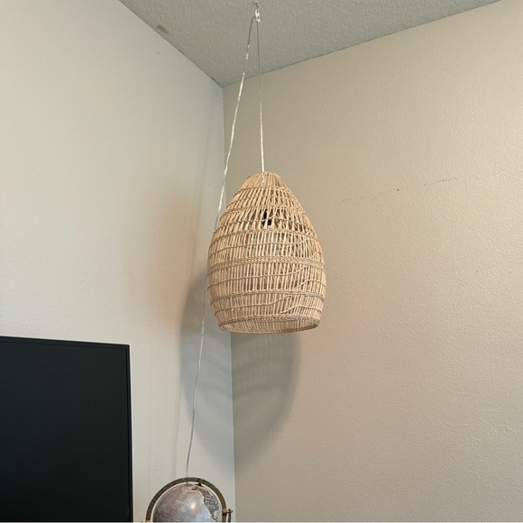 Accents | Woven Wicker Hanging Light | Poshmark